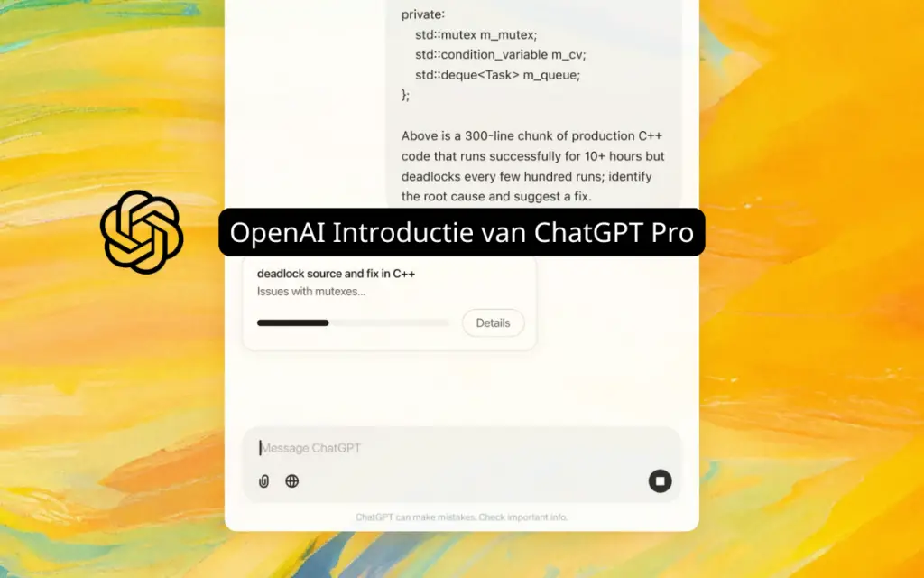 OpenAI Introductie van ChatGPT Pro - GPTNederlands